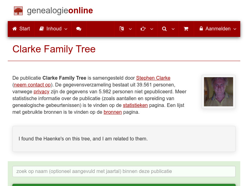 Clarke Family Tree » Genealogie Online